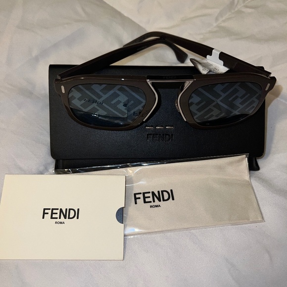 Fendi | Accessories | Fendi Sunglasses Men Brand New 53mm Square Logo ...